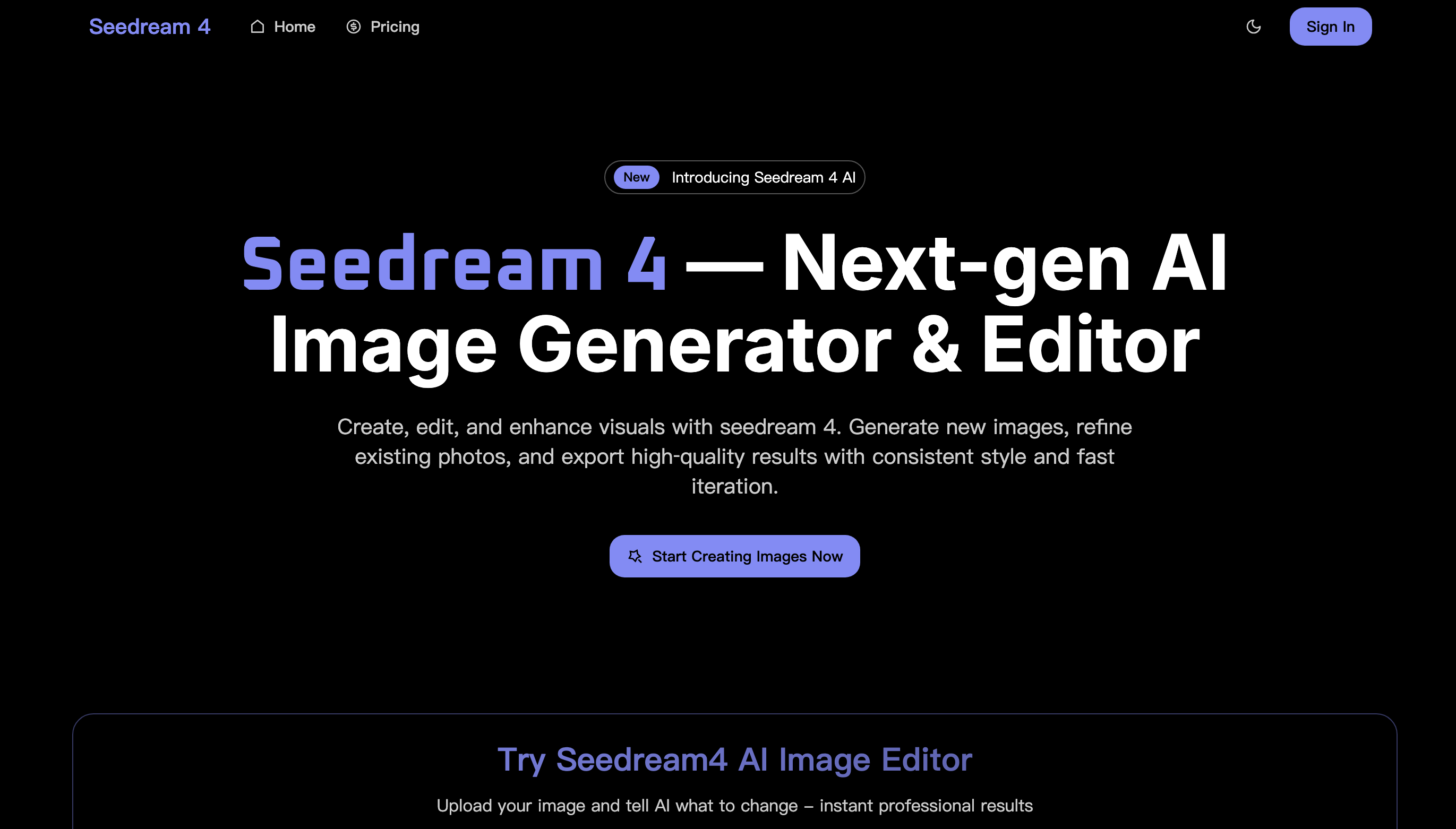 Seedream 4.0 AI: 2K in 1.8s | AI Image Generate & Edit